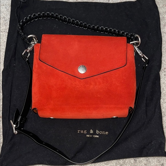 rag & bone | Bags | Rag Bone Red Suede Atlas Crossbody Bag | Poshmark